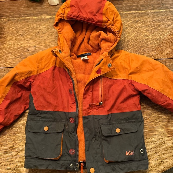 REI | Jackets & Coats | Rei Kids Orange And Grey Winter Jacket | Poshmark
